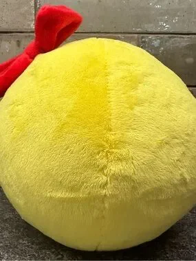 pac man | Toys | Yellow Plush Ms Pacman Style Character With Red Bow ...